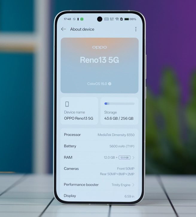 سعر و مواصفات Oppo Reno 13 - مميزات و عيوب اوبو رينو 13 - موبيزل